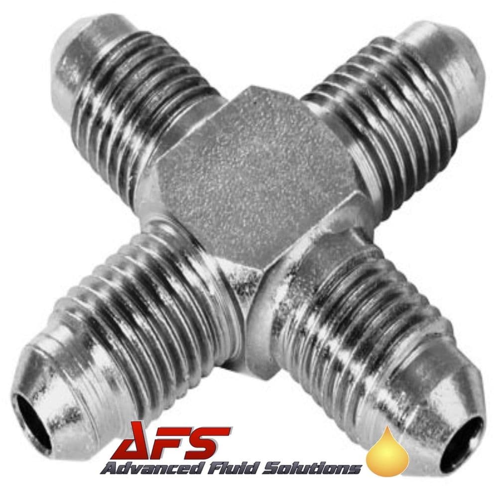 3/4 JIC Equal Male Cross 4 Way Hydraulic Adaptor Connector Fitting from ...