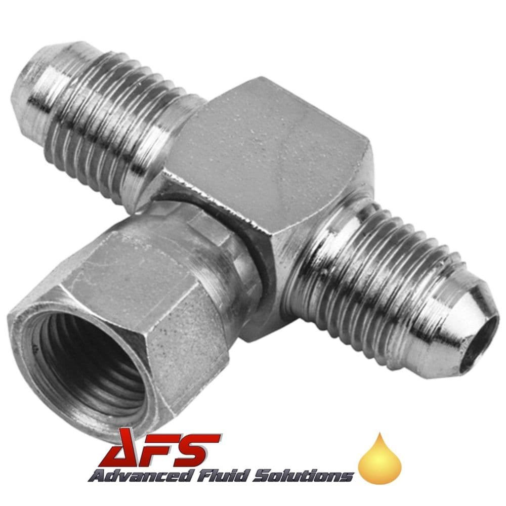 3/4 JIC Male x Male x Female Tee 3 Way Hydraulic Adaptor Connector ...