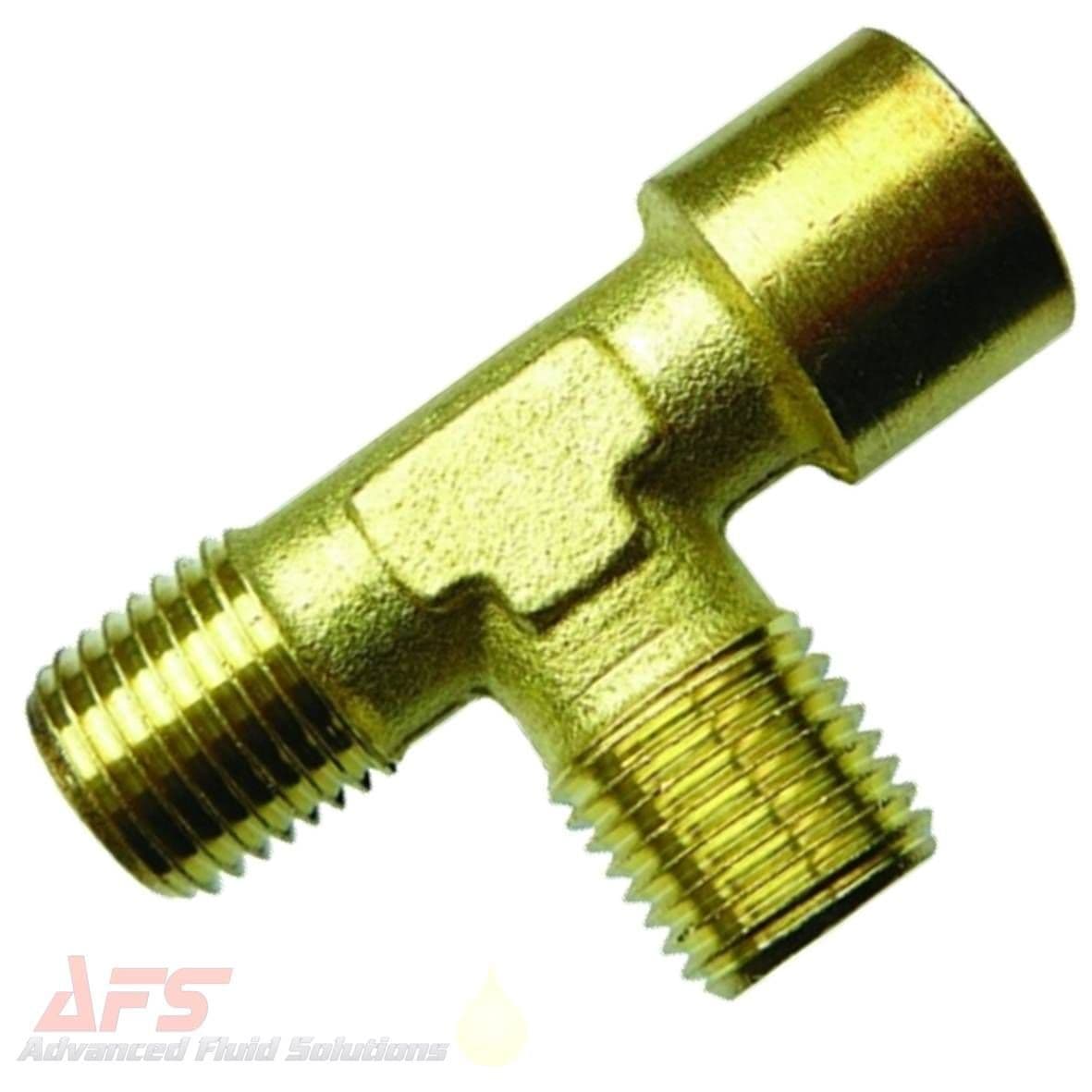 3/8 BSPT Equal Brass Tee MxFxM