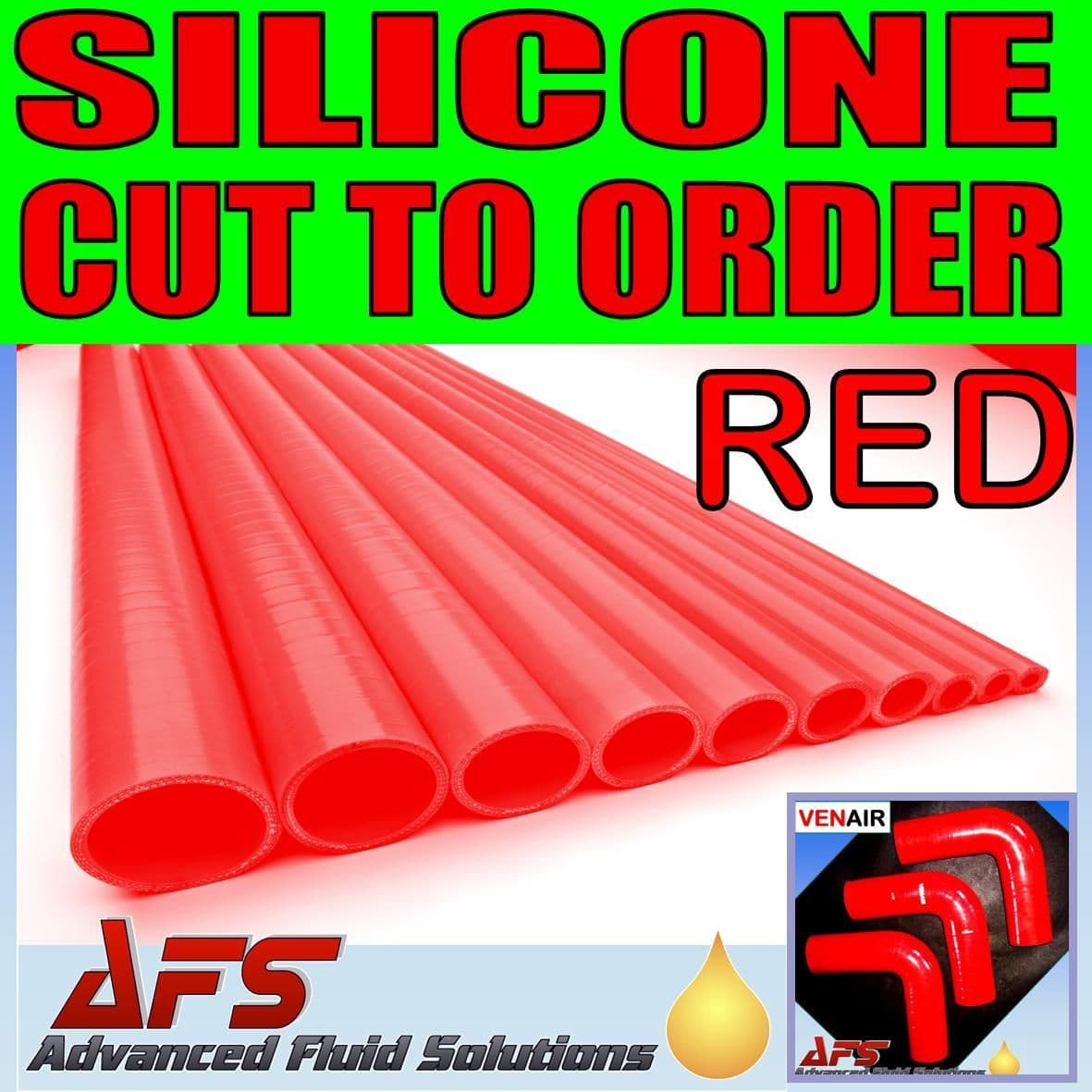35mm 1 3/8" I D Red Silicone Hose
