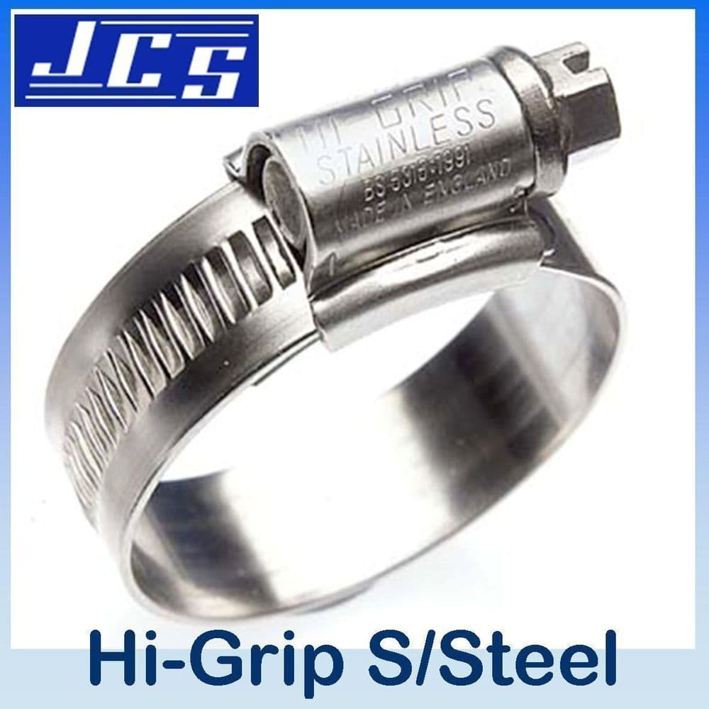 450mm - 480mm JCS Hi-Grip Stainless Steel Hose Clip