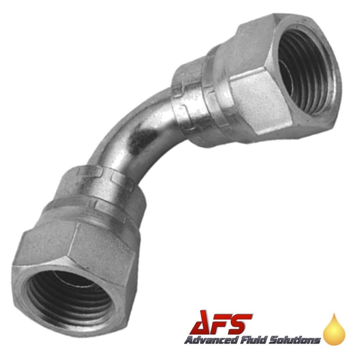 5/8 BSP 90 Degree Swept Elbow - Swivel Female x Swivel Female Hydraulic ...