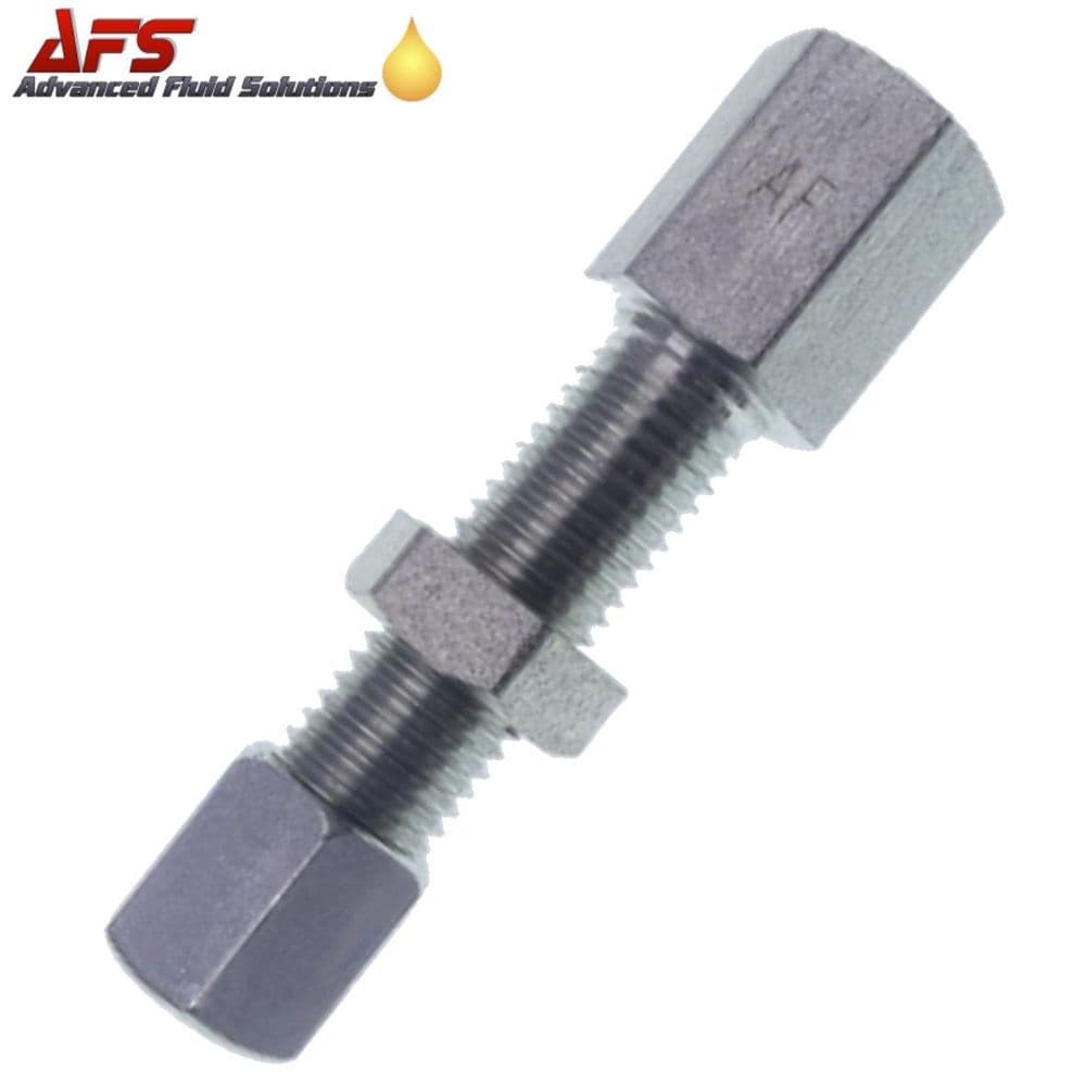 6L (6mm) Straight Bulkhead Fitting x M10 x 1 Female Thread