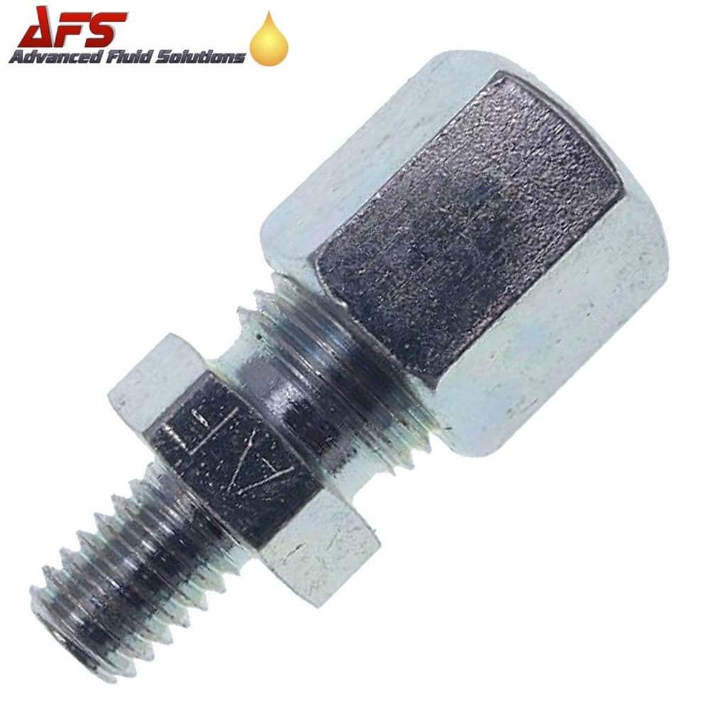 6mm x 1/4 BSP Metric Straight Male Stud Compression Coupling