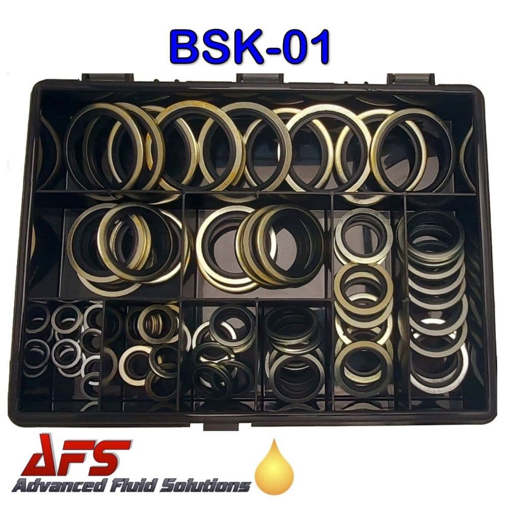 81 Piece Imperial Self Centring Nitrile Bonded Dowty Sealing Ring ...