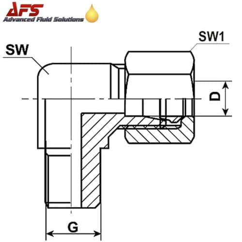 8mm x 1/8 BSPT Metric Male Stud Compression Elbow Coupling Cutting Ring ...