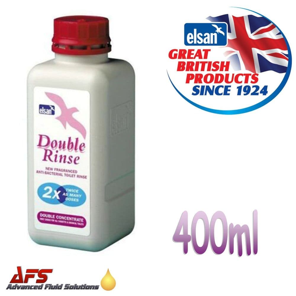 Elsan Double Rinse Toilet Fluid Flush 400ml Water Cleaner Additive UK ...