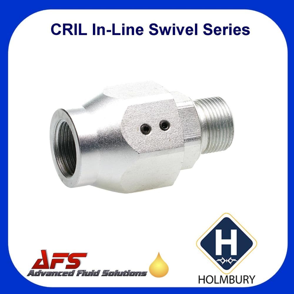 Holmbury 3/4 BSP In-Line Hydraulic Swivel Joint Rotary Coupling CRIL-19 ...