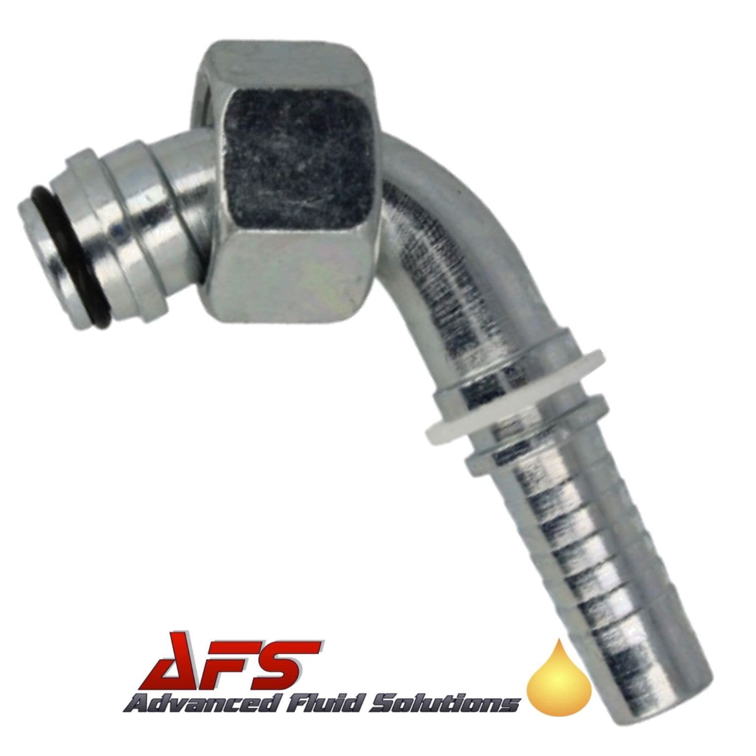 M22-1.5 Metric Light 90 Deg Elbow x 1/2 Hosetail Hydraulic Fitting ...