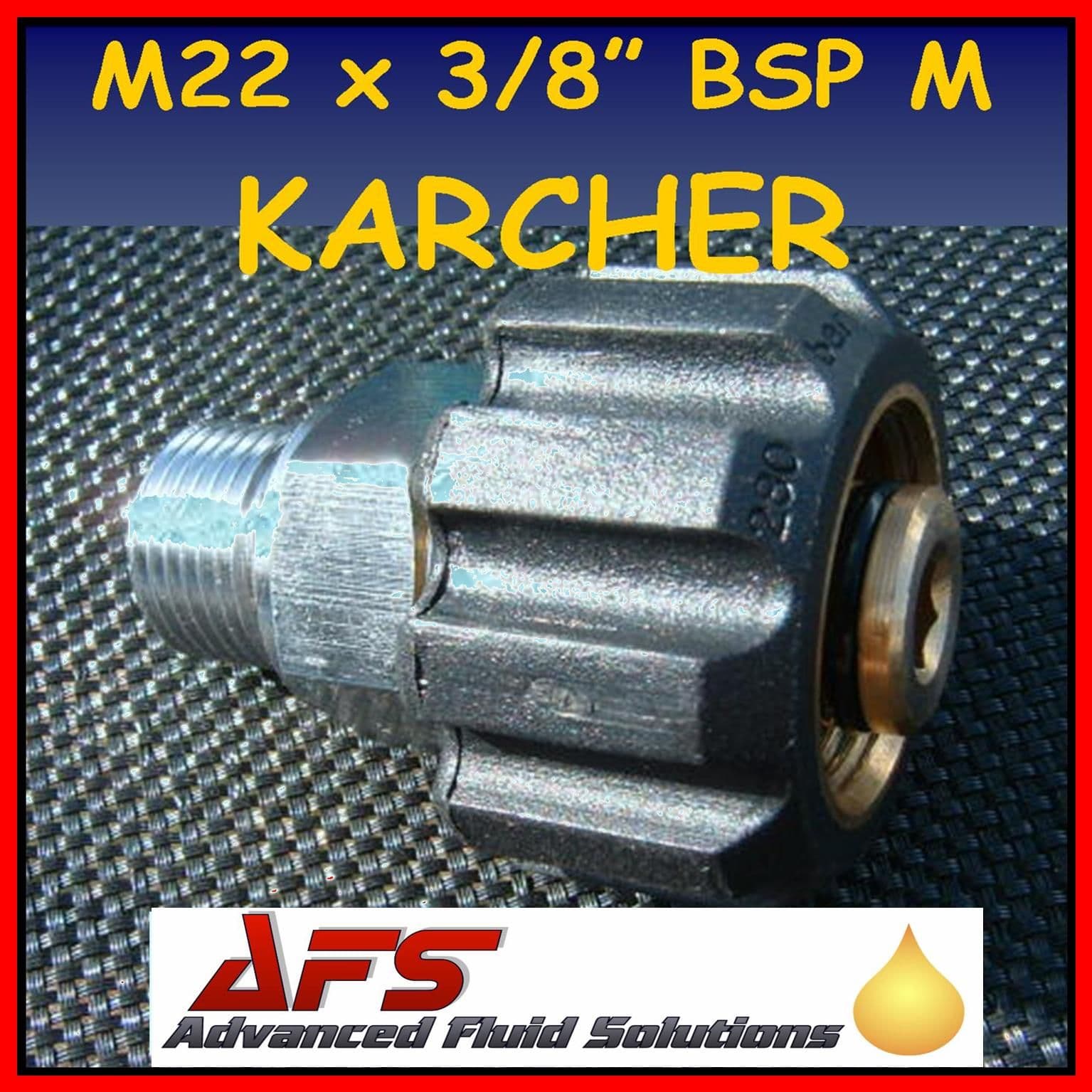 M22 Swivel Female x 3/8 BSP Male Pressure Washer Hose Adaptor M22 Swivel Female x 3/8 BSP Male Pressure Washer Hose Adaptor