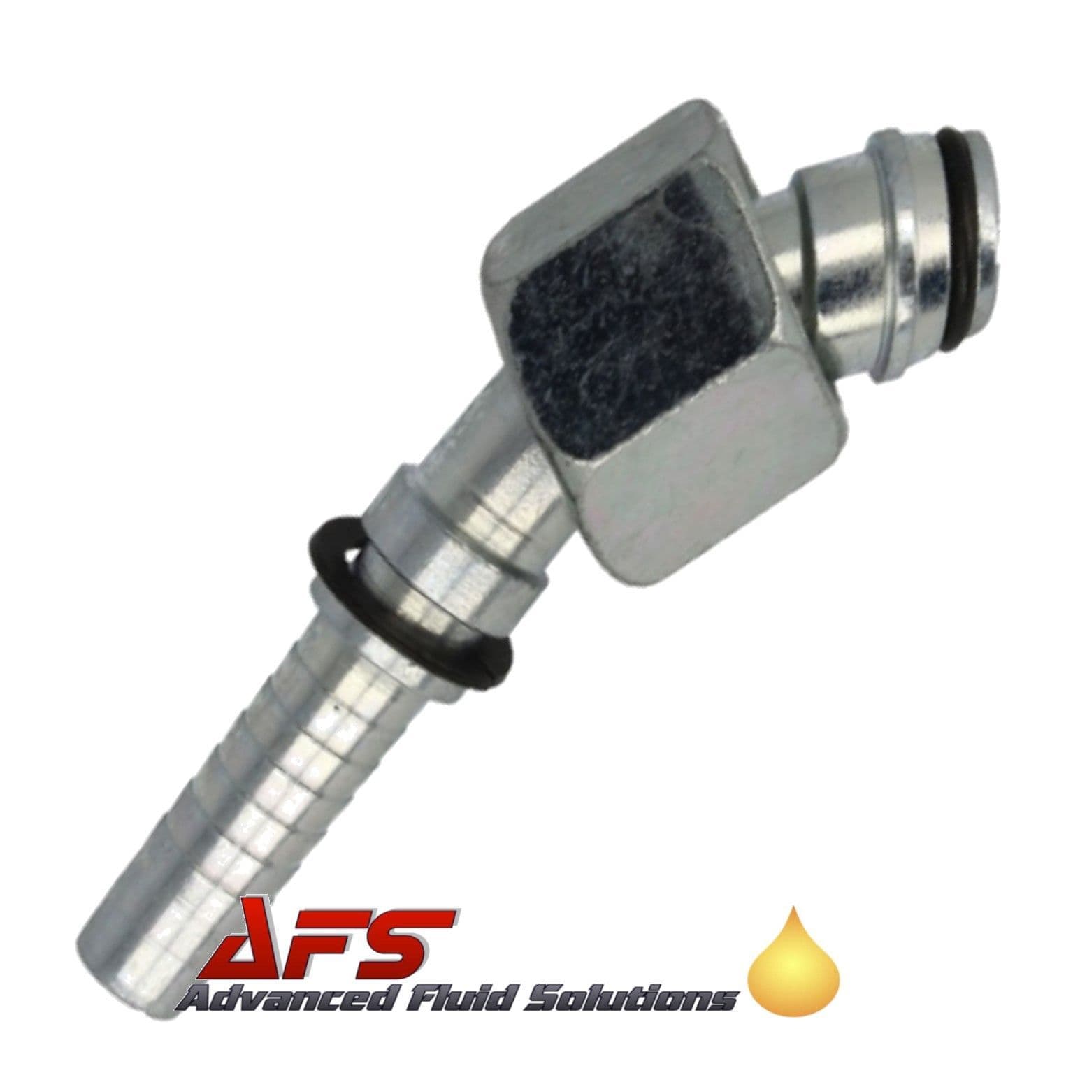 M36-2 Metric Heavy 45 Deg Elbow x 3/4 Hosetail Hydraulic Fitting - To ...