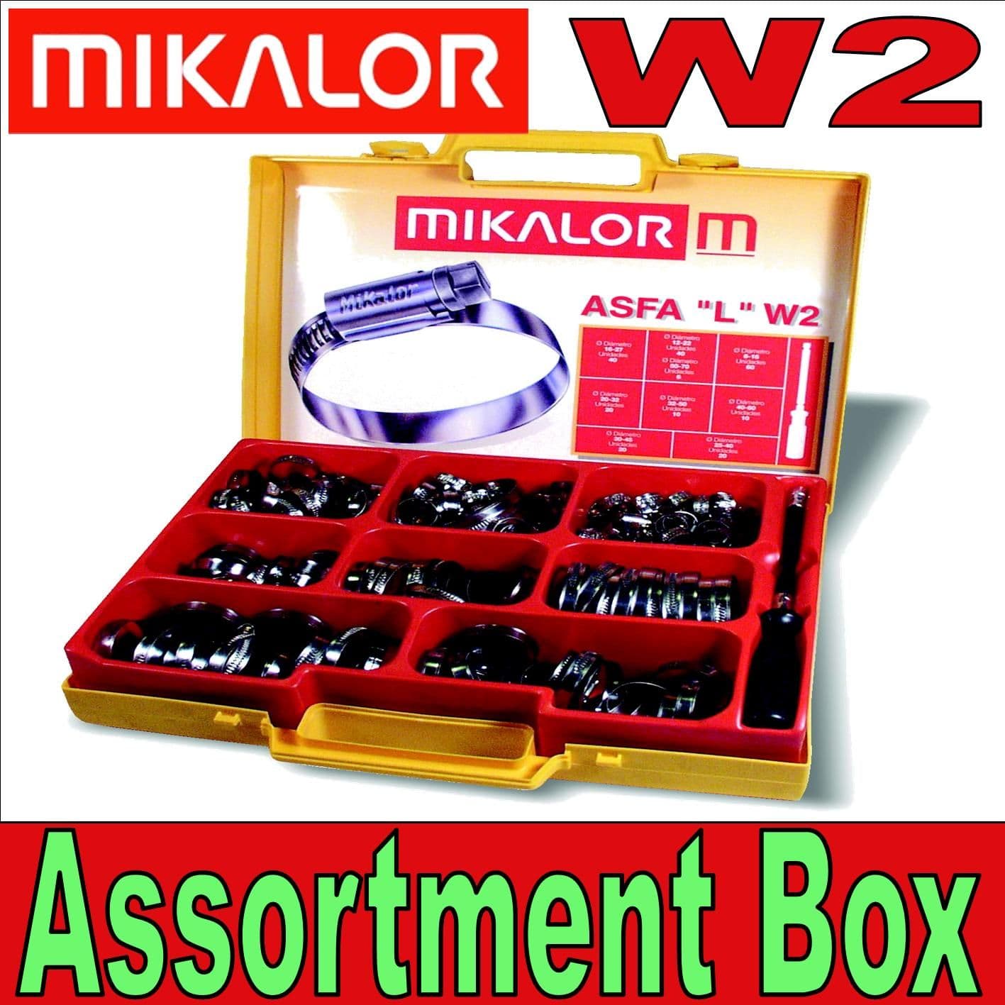 Mikalor W2 Worm Drive Hose Clip Assortment 111 Pc