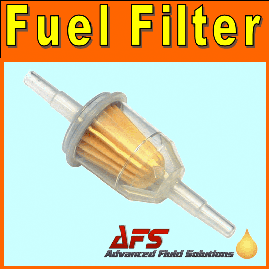 SMALL InLine Petrol/Diesel Fuel Filter - 6mm & 8mm Hose Tails