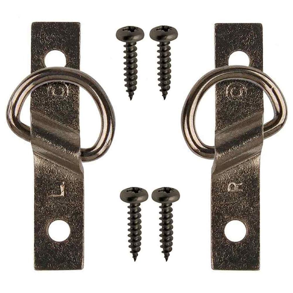 Angled D-Ring Hanger one pair L R Bronze Plated Screws