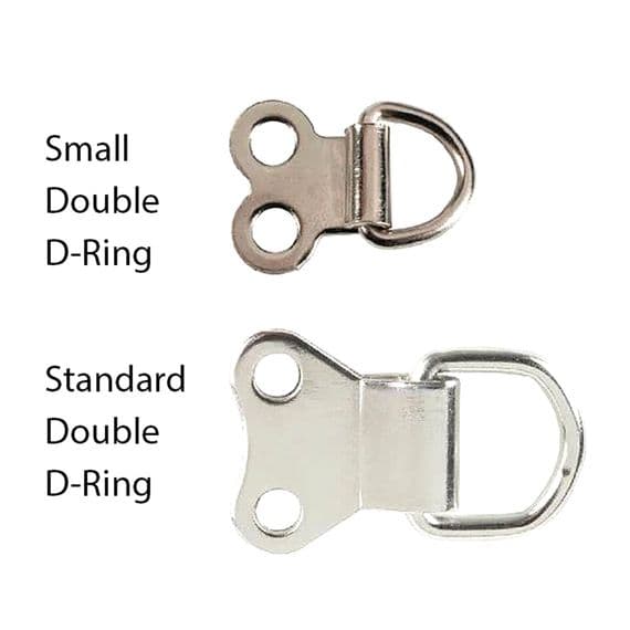 Small 2 Hole D-Ring NICKEL Plated
