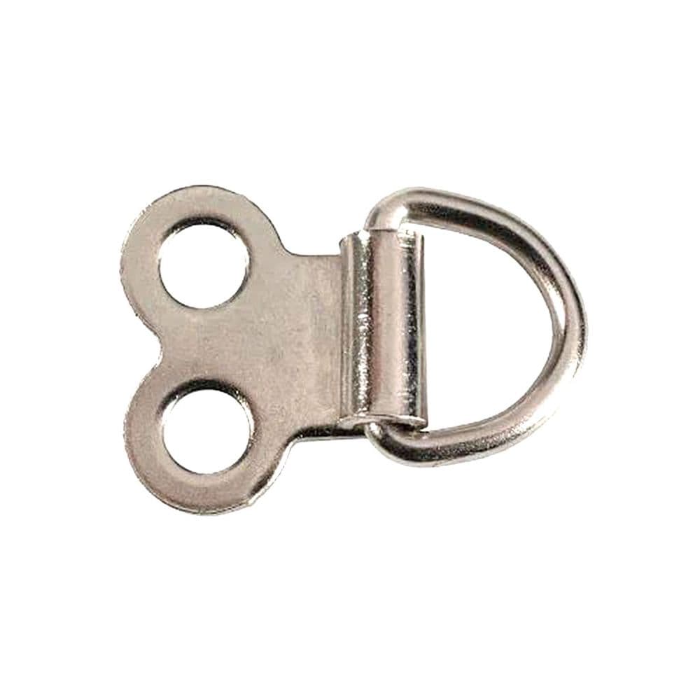 Small 2 Hole D-Ring NICKEL Plated