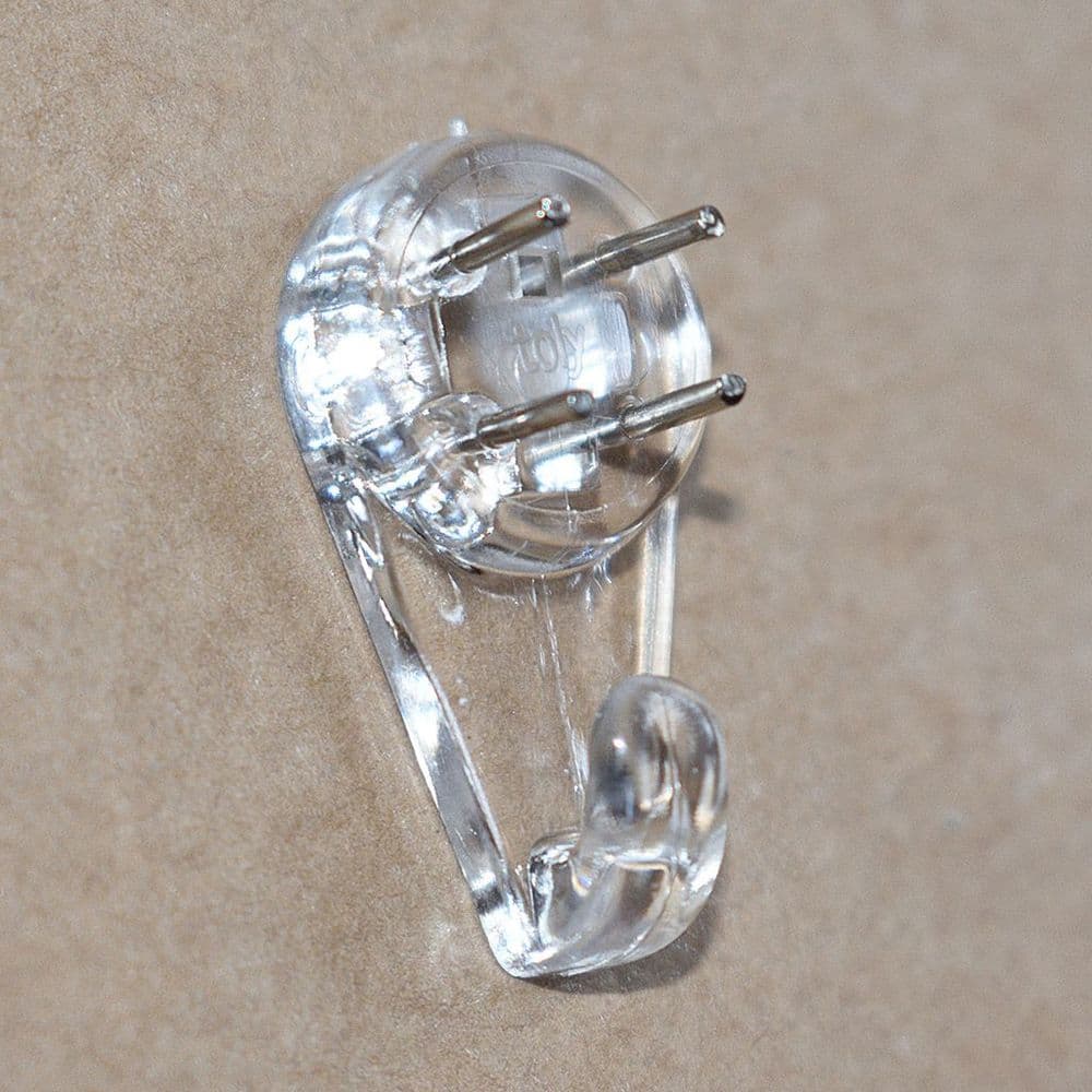 Toly Hard Wall Hooks medium 30mm length - TRANSPARENT