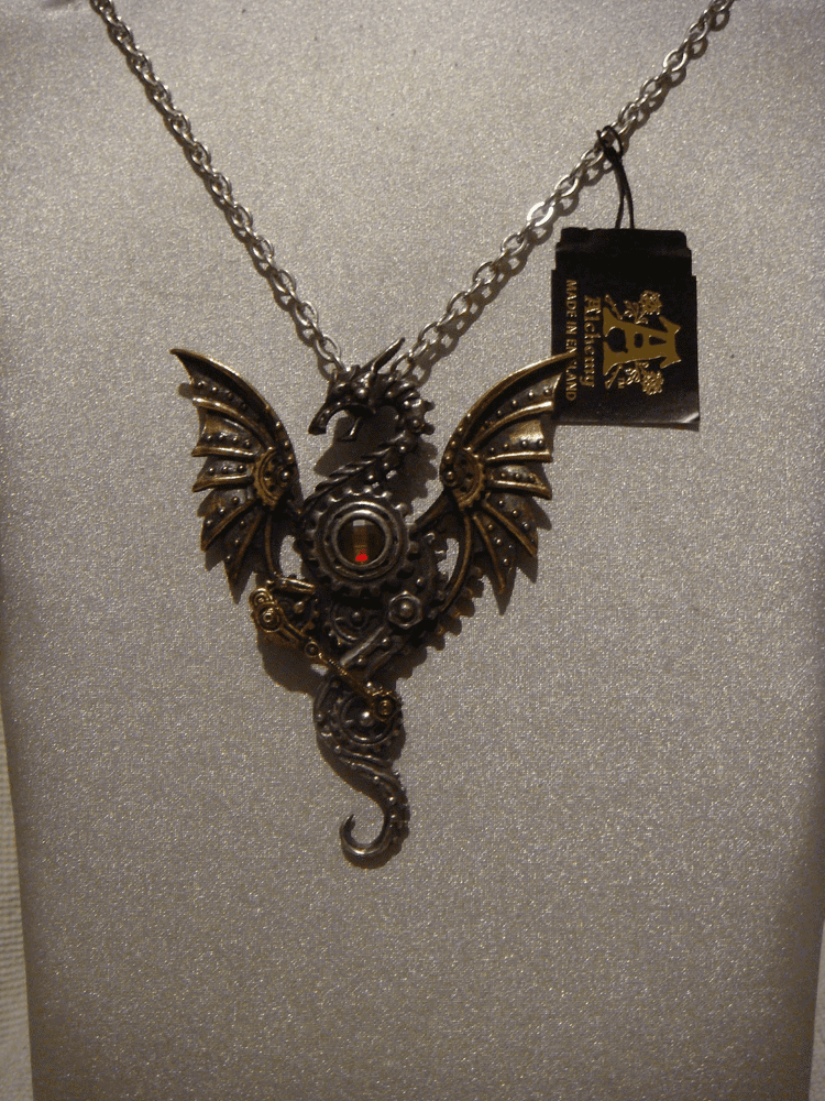 Alchemy Gothic pendant necklace in pewter Blast furnace behemoth