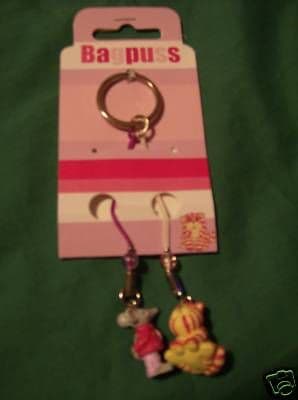 Bagpuss 2 Mobile Charms / Keyring By Golden Bear