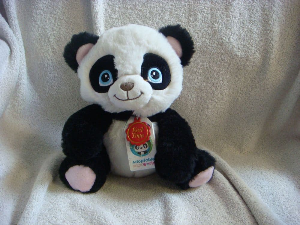 Keel 25cm adoptable World Keeleco panda Pia 100 recycled 100 huggable plush
