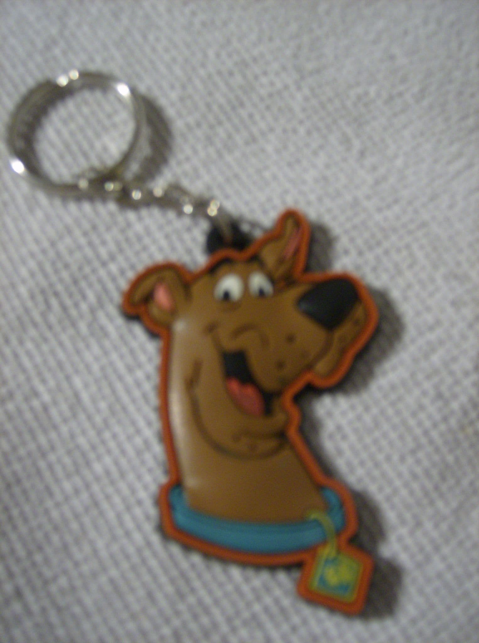 Scooby doo laser cut keyring happy face