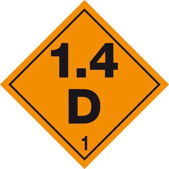 Code CN1 4D Placard/Container Label 250mm x 250mm Class 1 Explosive 1 4D