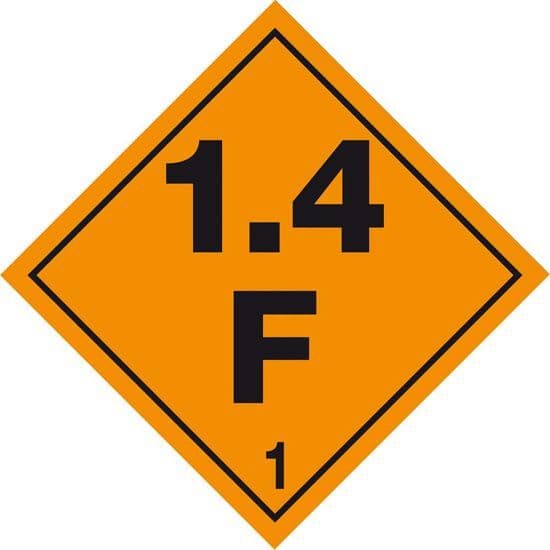 Code CN1 4F Placard/Container Label 250mm x 250mm Class 1 Explosive 1 4F