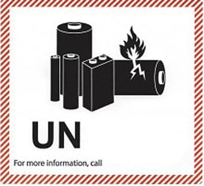 Lithium Battery Blank Handling Label