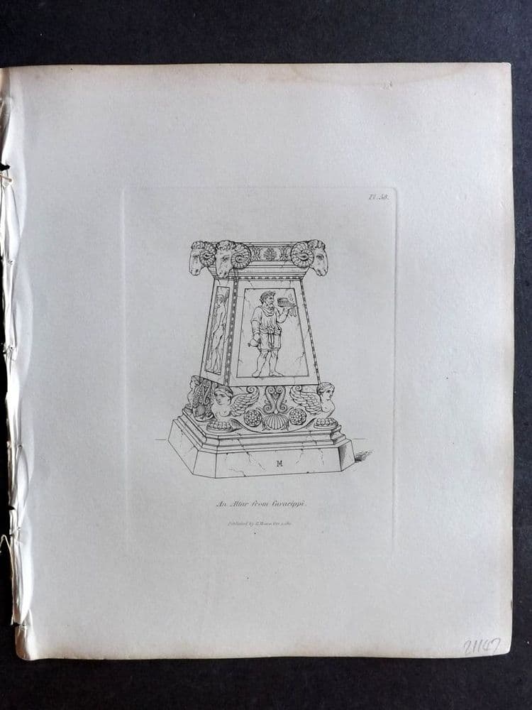 Henry Moses 1840 s Antique Altar Print 58