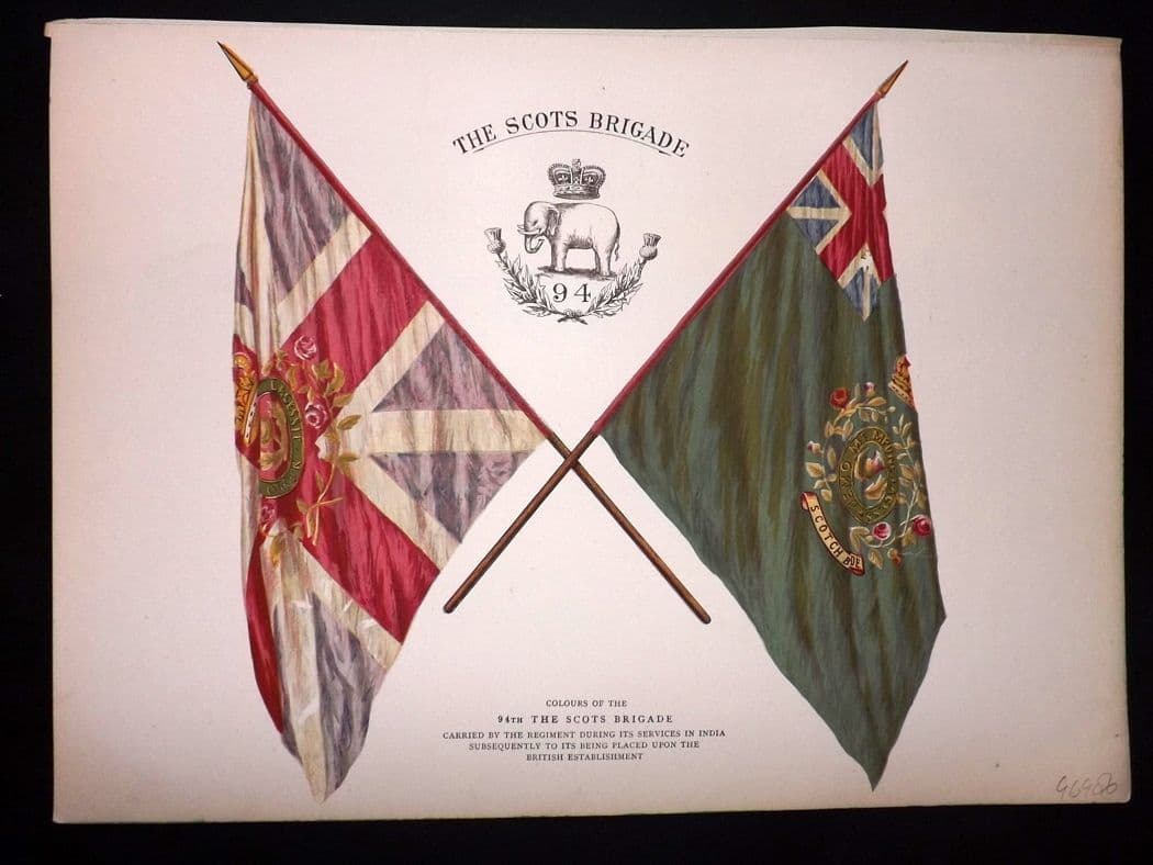 Ross Scottish Regimental Colours 1885 Print 94th Scots Brigade