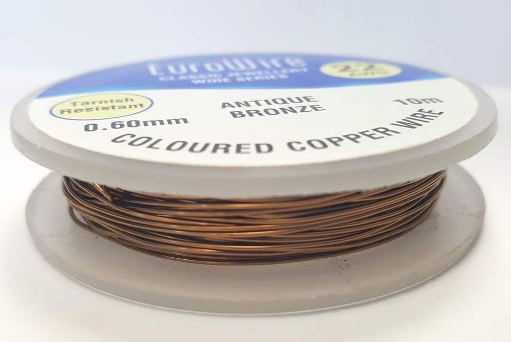Antique Bronze Wire 0 6mm x 10m reel