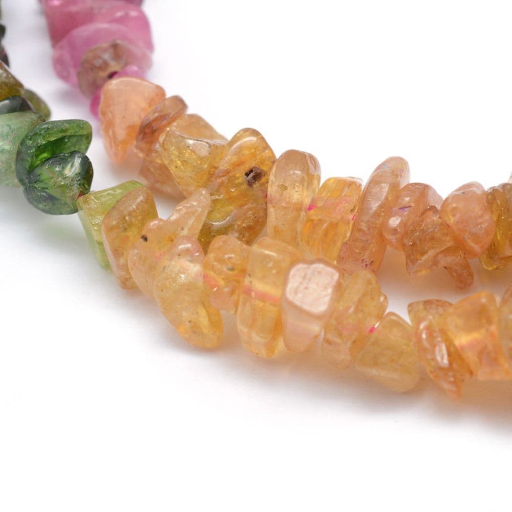 Natural Tourmaline Chip Bead 16" Strand