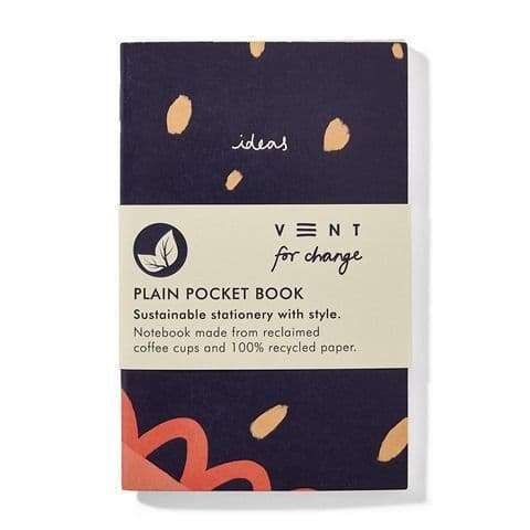 Recycled Plain Paper Pocketbook Blue