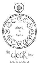 Squiggly Mini 31 PaperArtsy Stamp Clock SM31