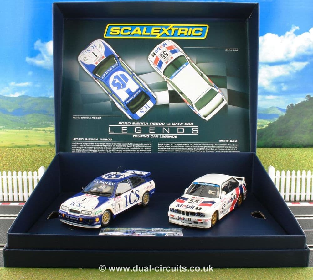 Scalextric C3693A Ford Sierra RS500 v BMW E30 Legends