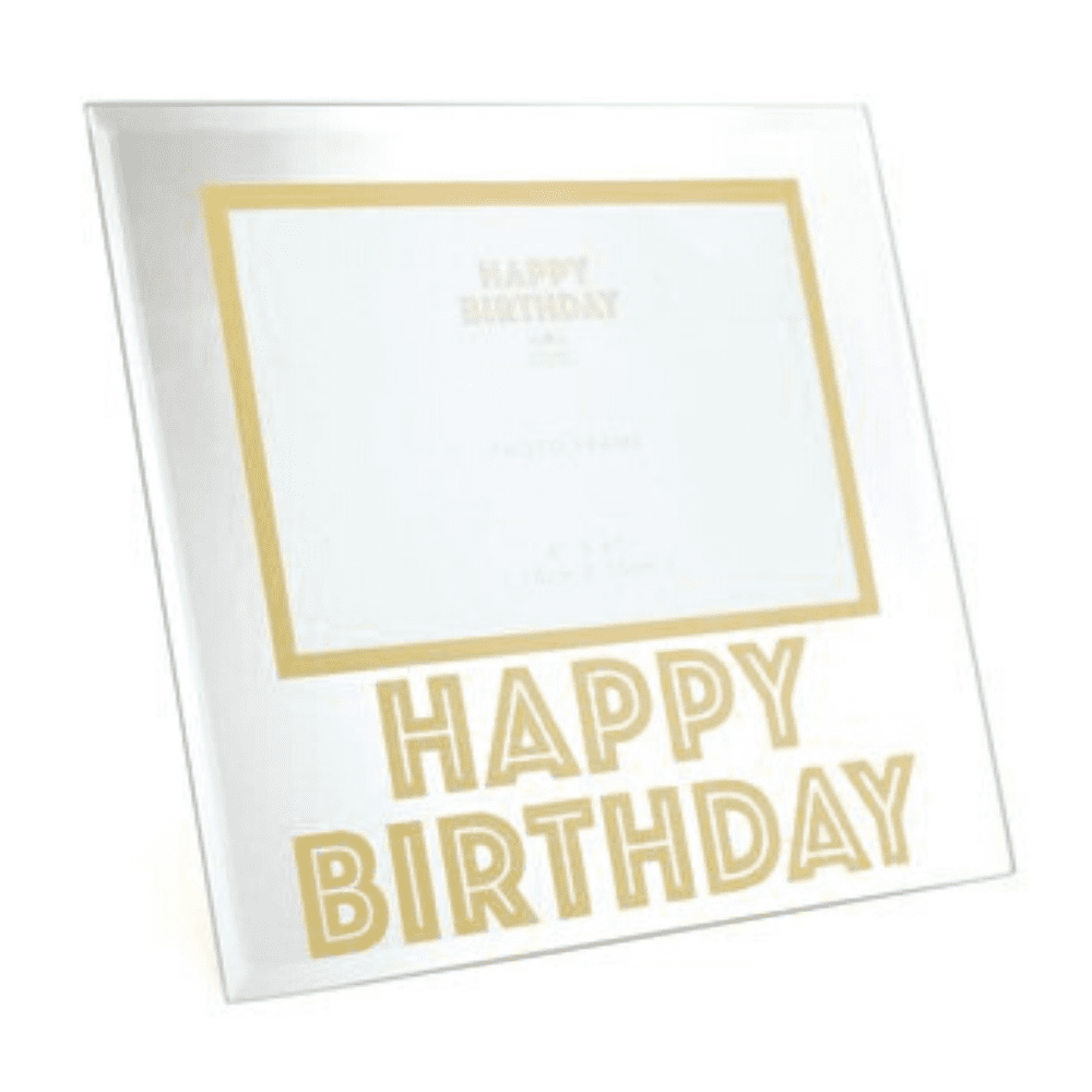 Mirrored and Gold Design Happy Birthday Photo Frame From The Leonardo ...