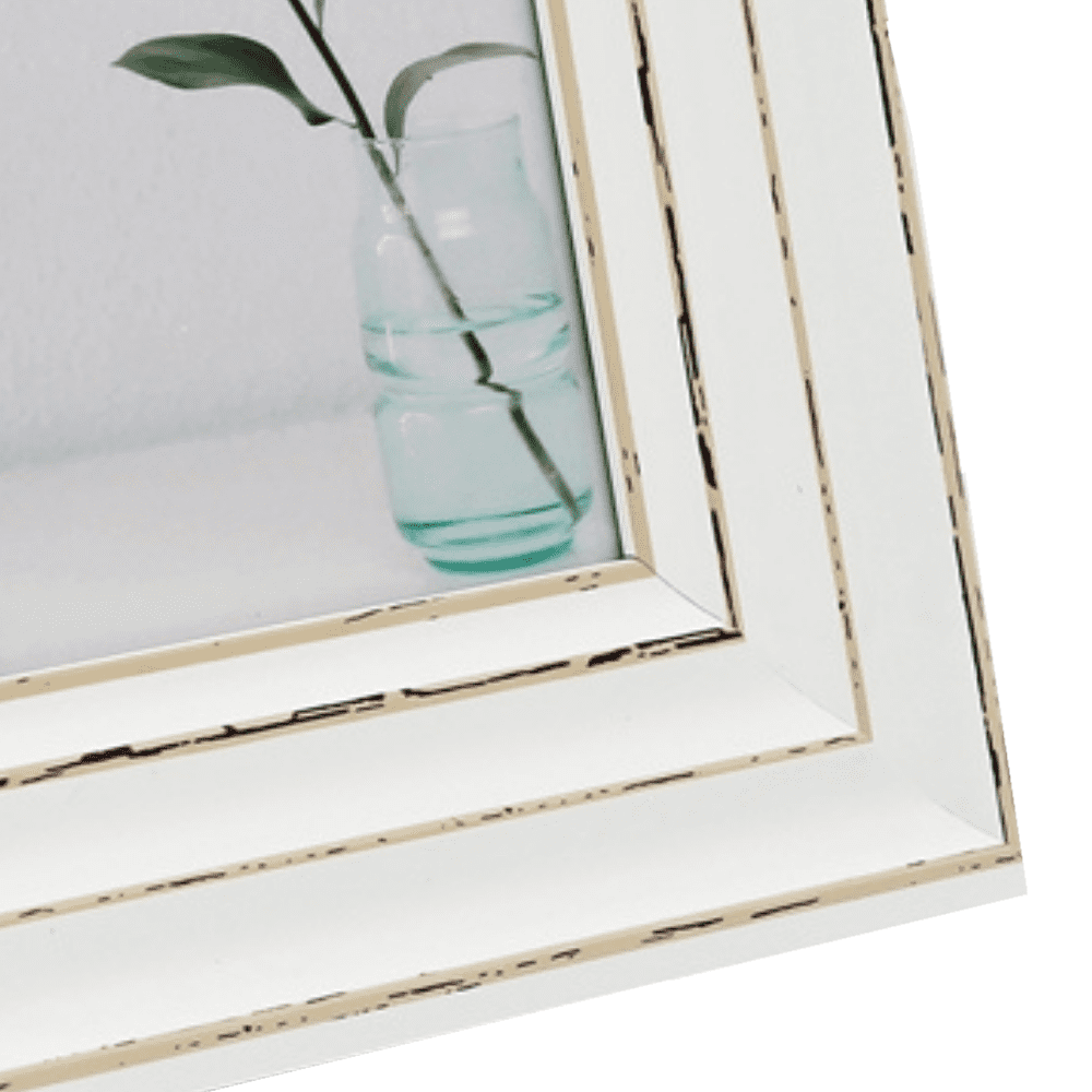 White Antique Inspired Shabby Chic Wooden Photo Frame