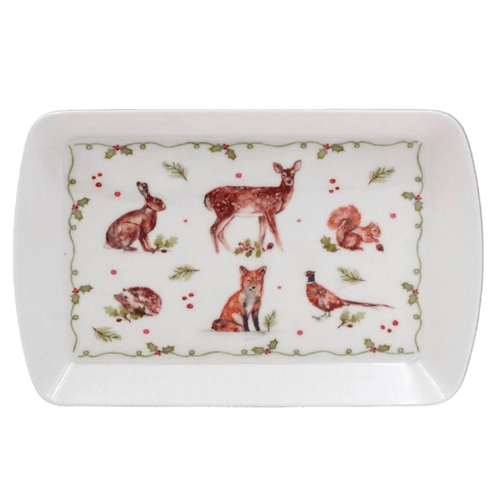 Winter Forest Critters Design Tray From The Leonardo Collection
