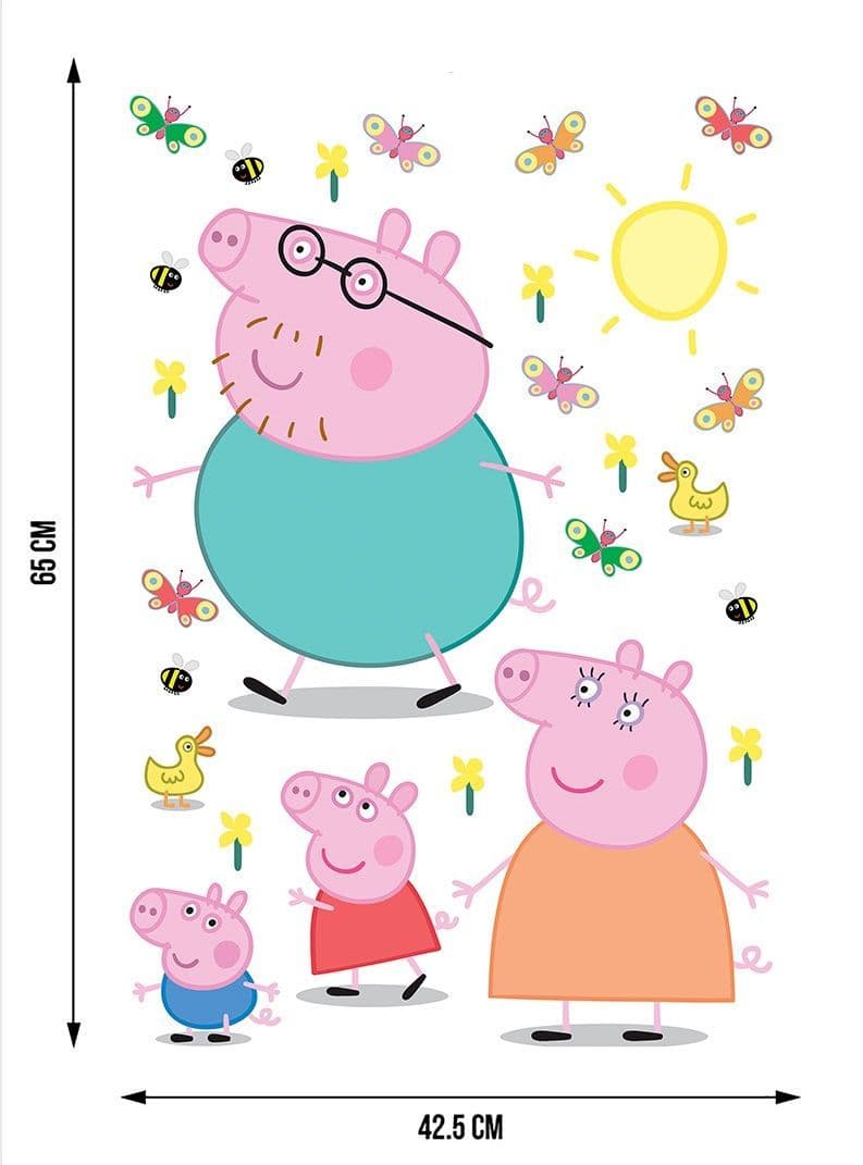 Peppa Pig Interior wall decal sticker 42.5x65 cm | Shop online
