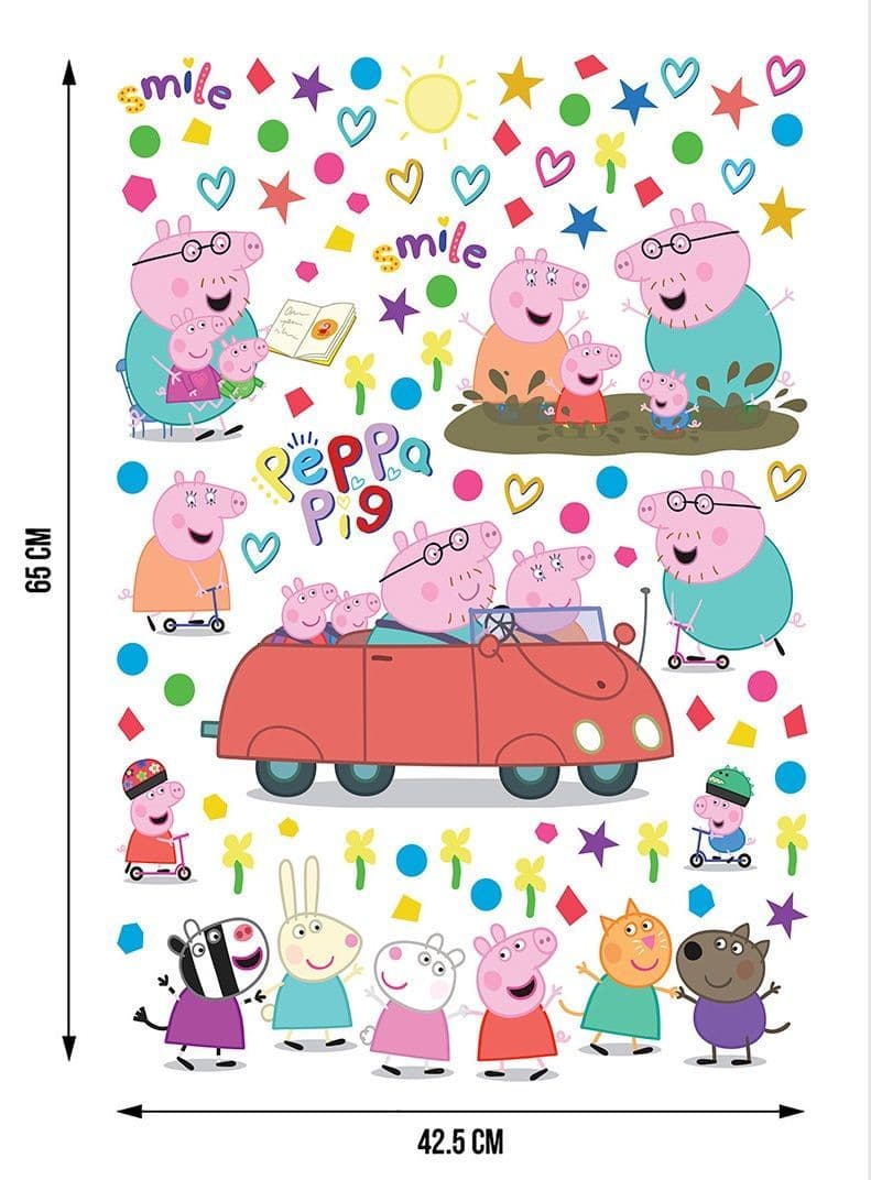 Peppa Pig Interior wall decal sticker 42.5x65 cm | Shop online