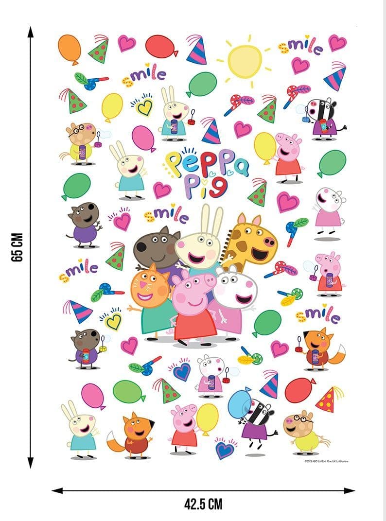 Peppa Pig Interior wall decal sticker 42.5x65 cm | Shop online