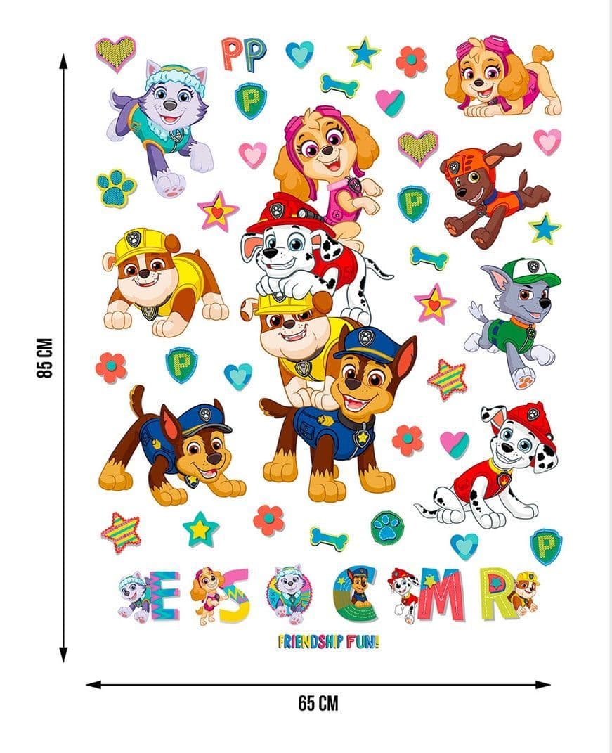 Paw Patrol Interior wall decal sticker 65x85cm | Shop online