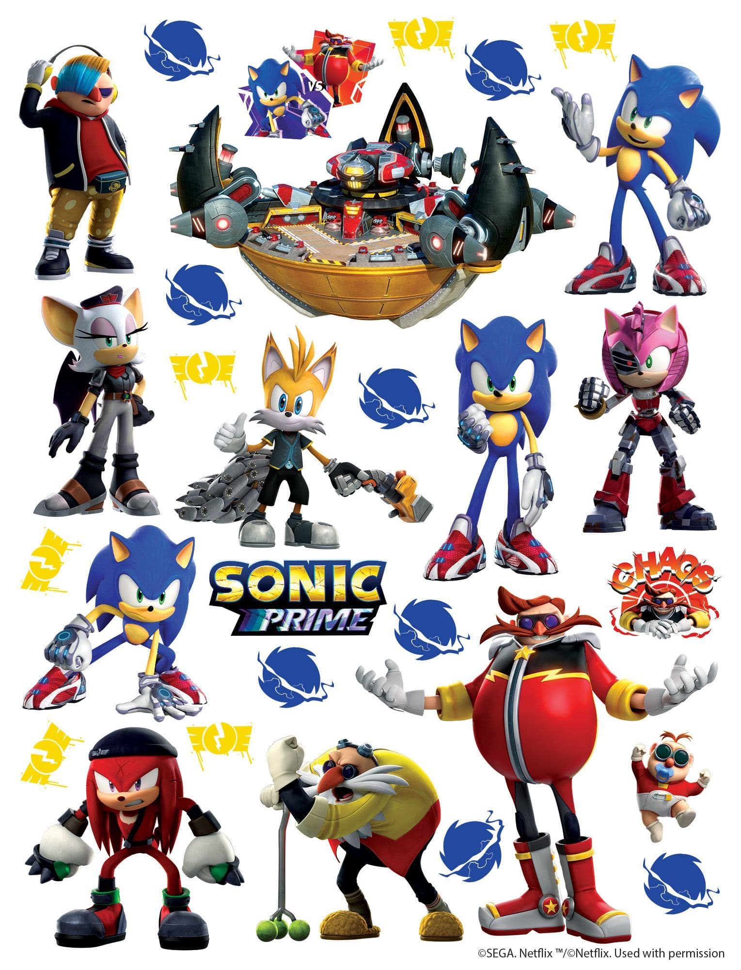 Sonic the Hedgehog Interior wall decal sticker 65x85cm | Shop online
