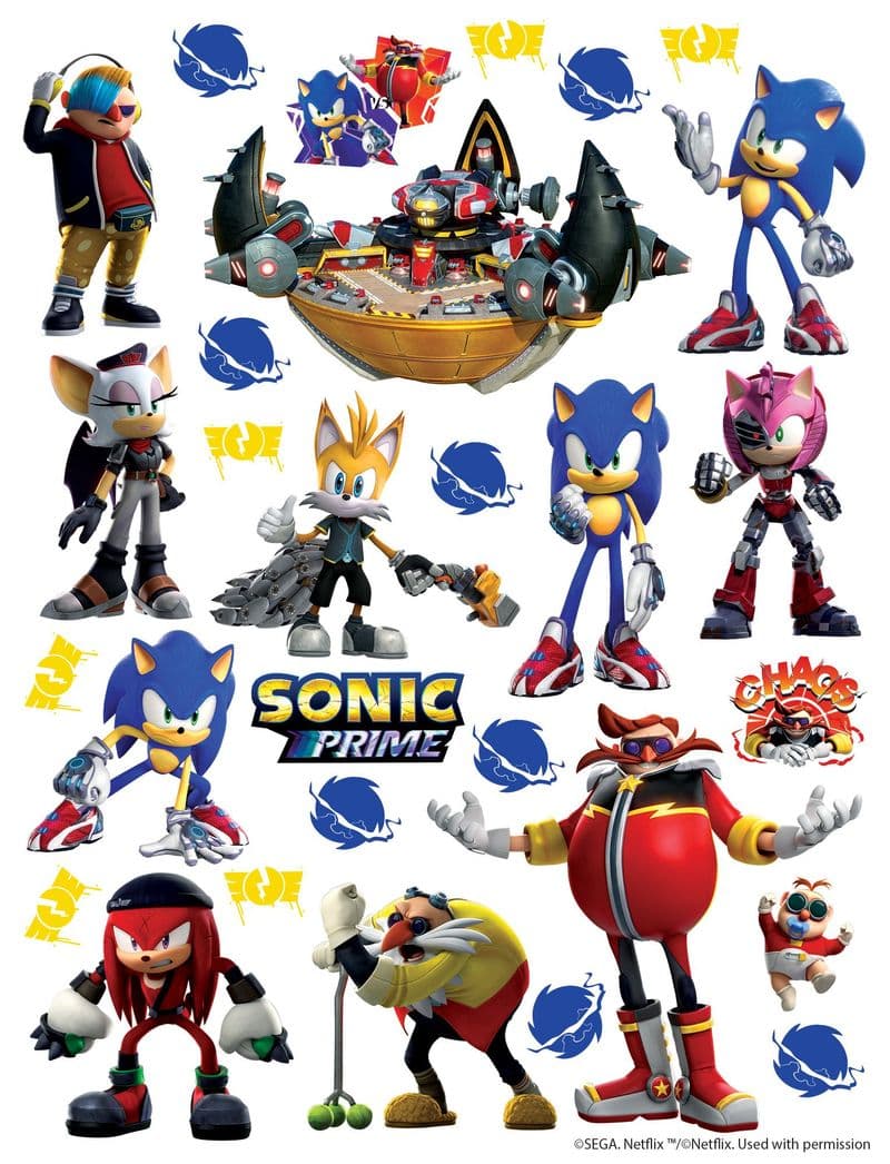 Sonic the Hedgehog Interior wall decal sticker 65x85cm | Shop online