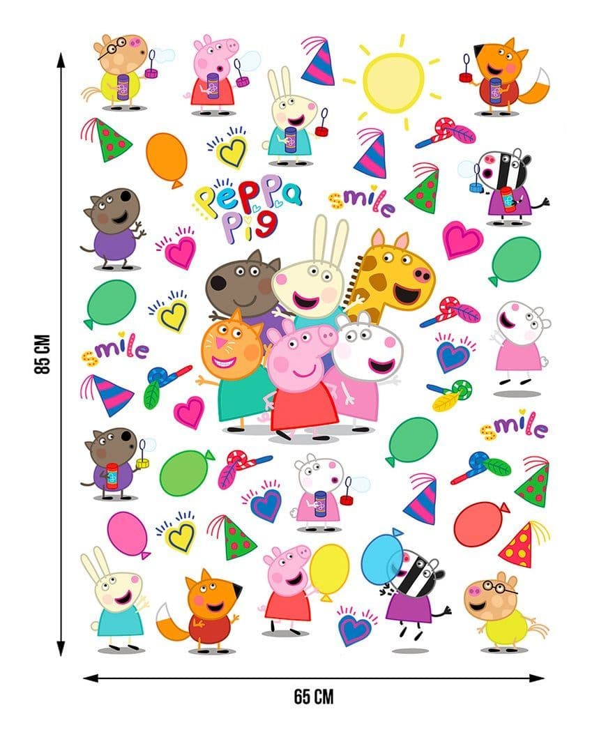 Peppa Pig Interior wall decal sticker 65x85cm | Shop online