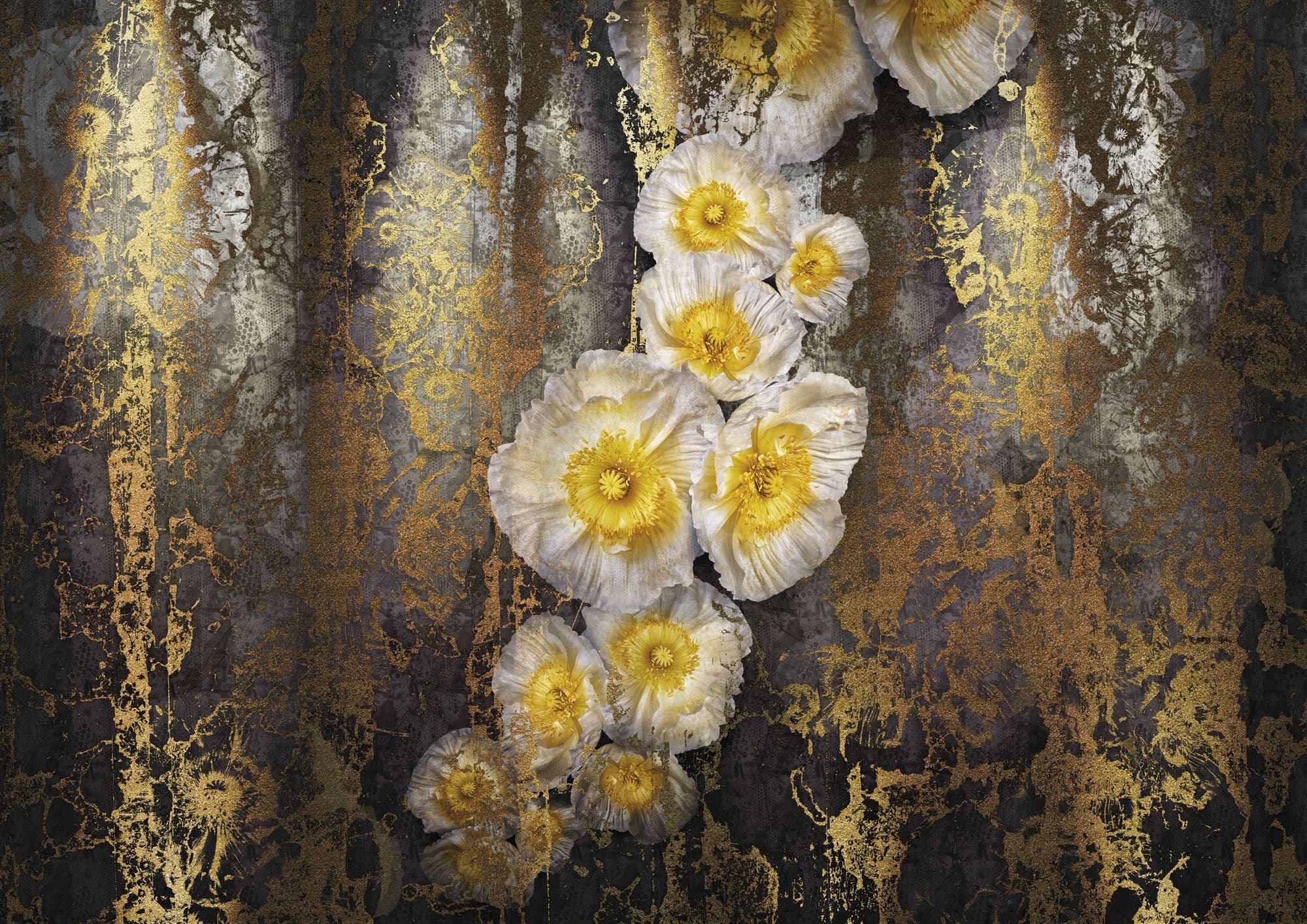 Abstract flower composition wall murals by Homewallmurals