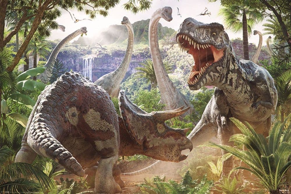 Dinosaur Battle 61x91,5cm Large Poster | Buy it now