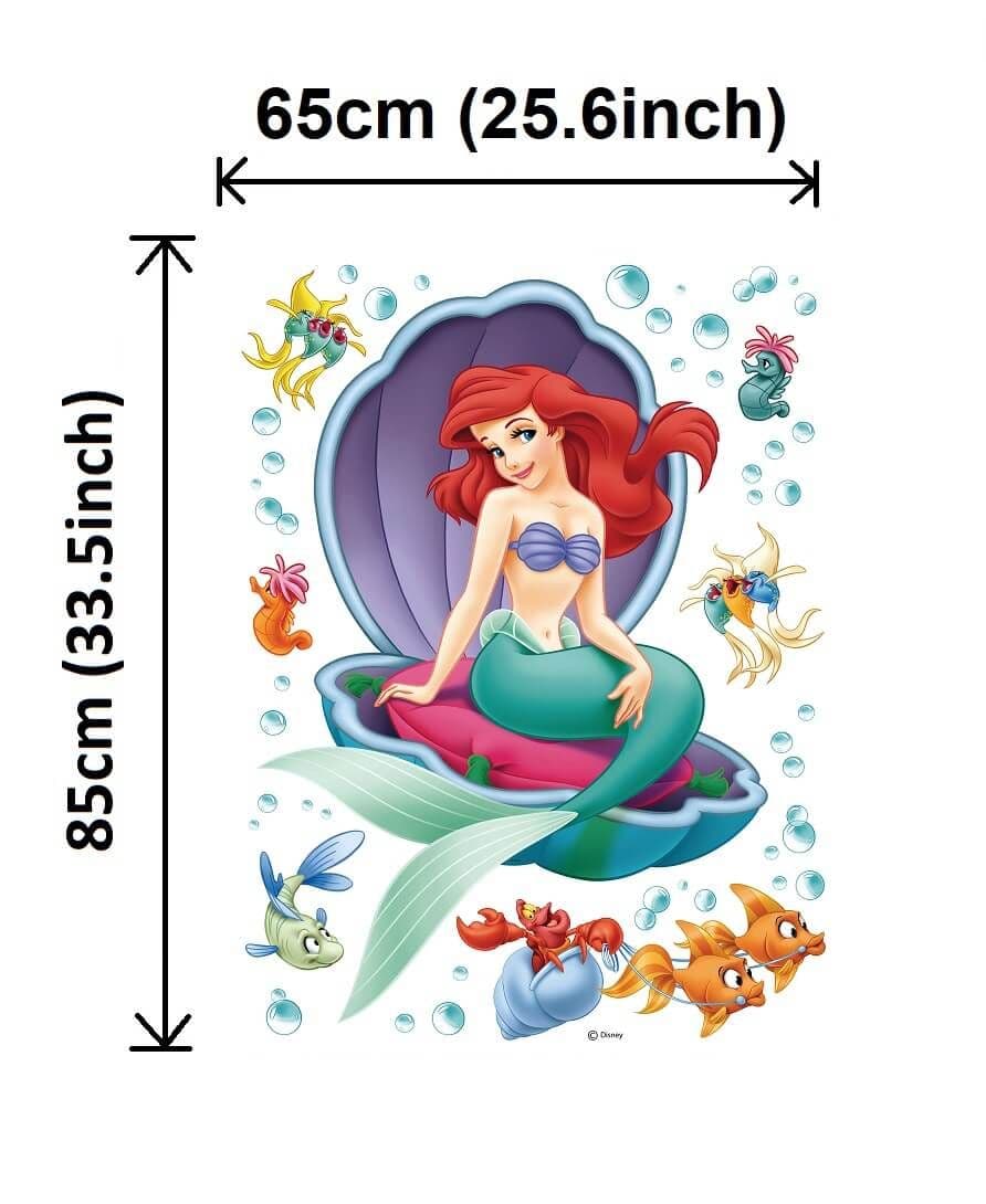 Disney Mermaid Ariel Interior wall decal sticker 65x85cm | Shop online