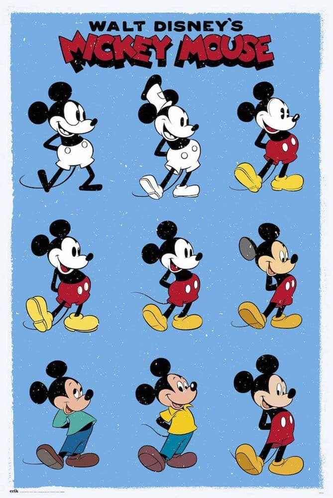 Disney Mickey Mouse Evolution 61x91,5cm Poster | Buy it now