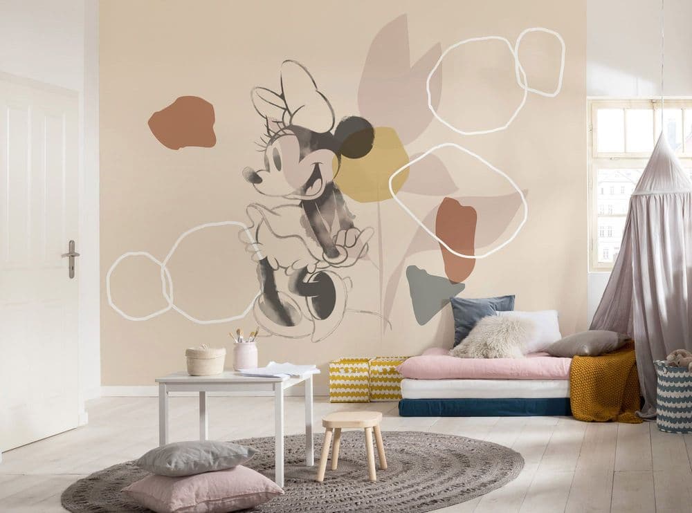 Disney Minnie Mouse nursery wall mural wallpaper 350 x 280 cm | Shop online